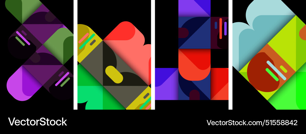 Balance movement geometric backgrounds poster Vector Image