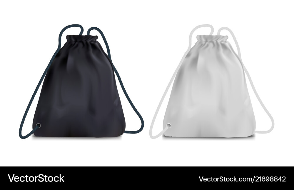 Black and white sport backpack bag isolated Vector Image
