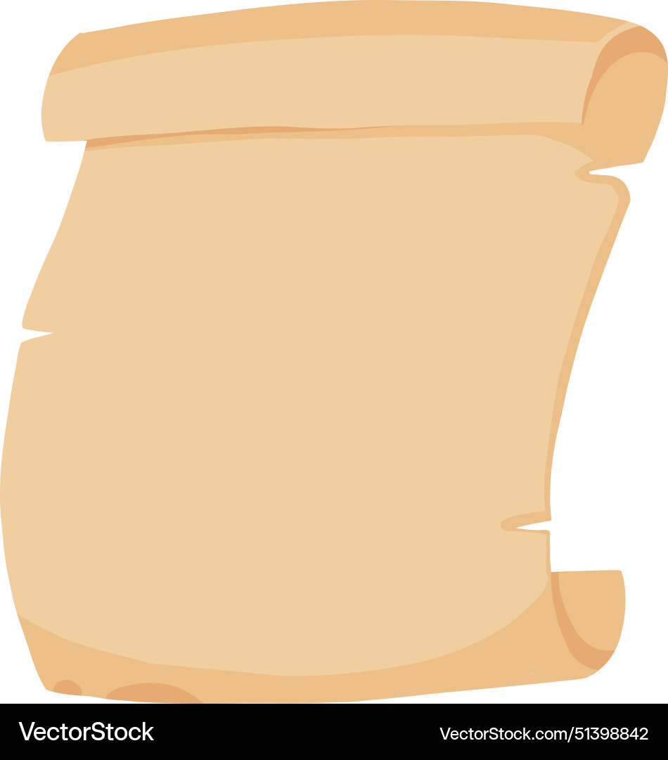 Cartoon ancient parchment scroll and old paper Vector Image