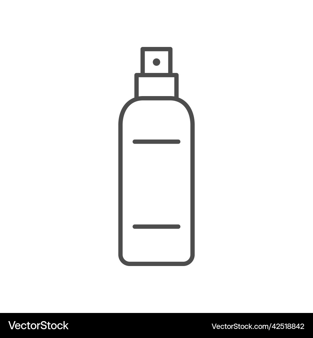 Cosmetic spray line outline icon Royalty Free Vector Image