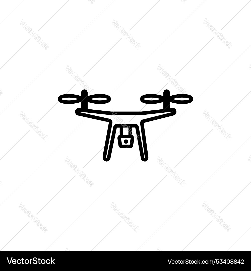 Drone icon isolated on white background Royalty Free Vector