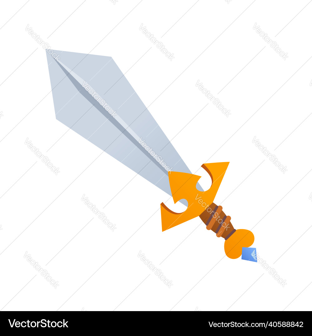 Knights sword - modern flat design style single Vector Image