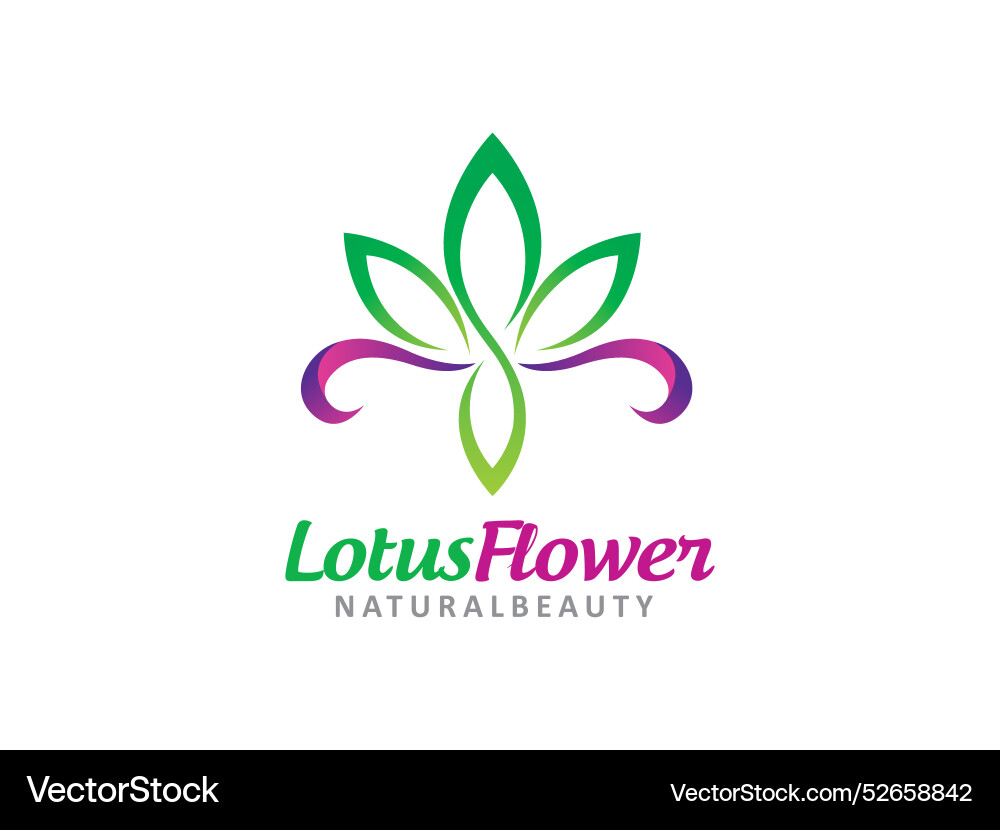 Lotus flower logo symbol or icon template Vector Image
