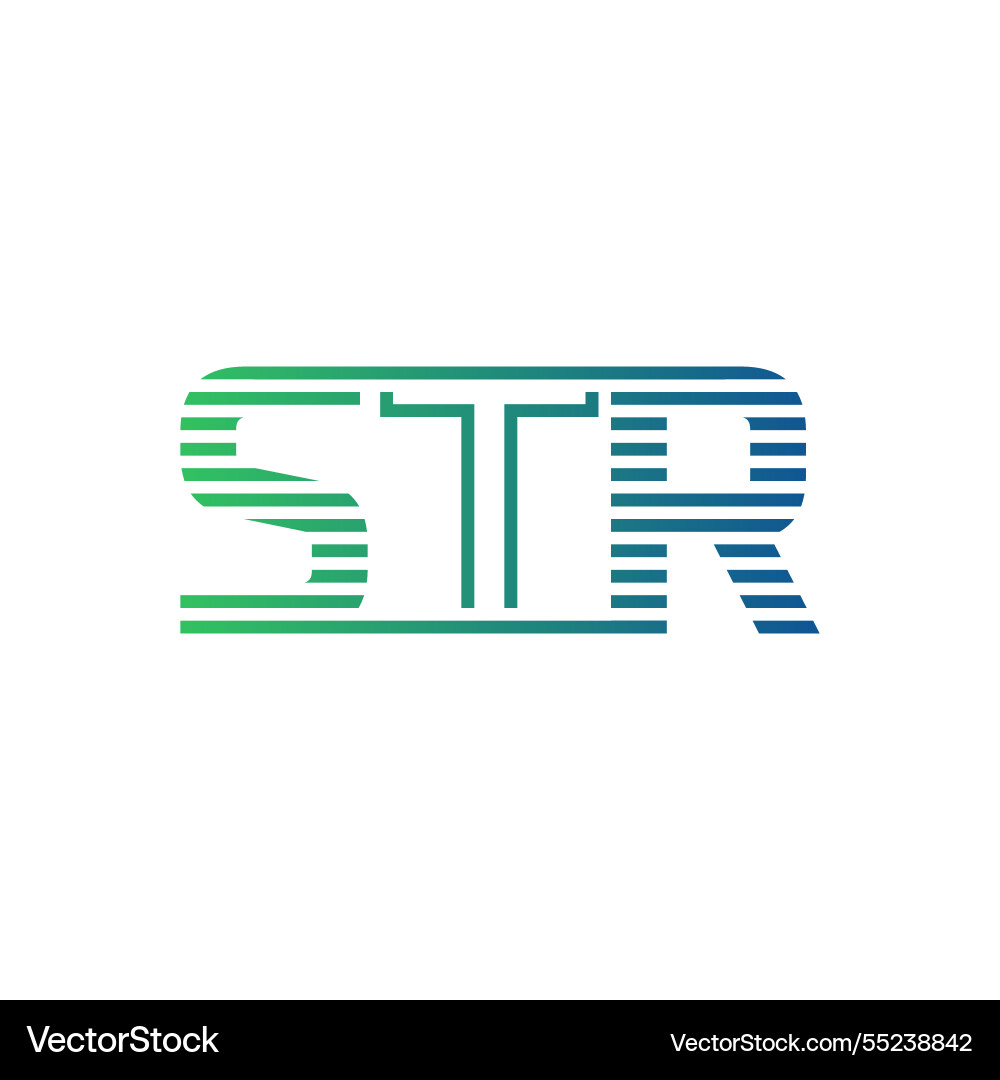 Modern str logo design letter minimalist Vector Image