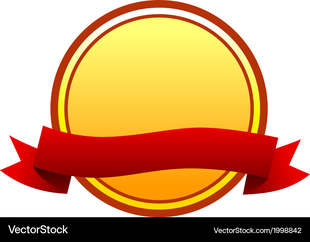 Round badge Royalty Free Vector Image - VectorStock