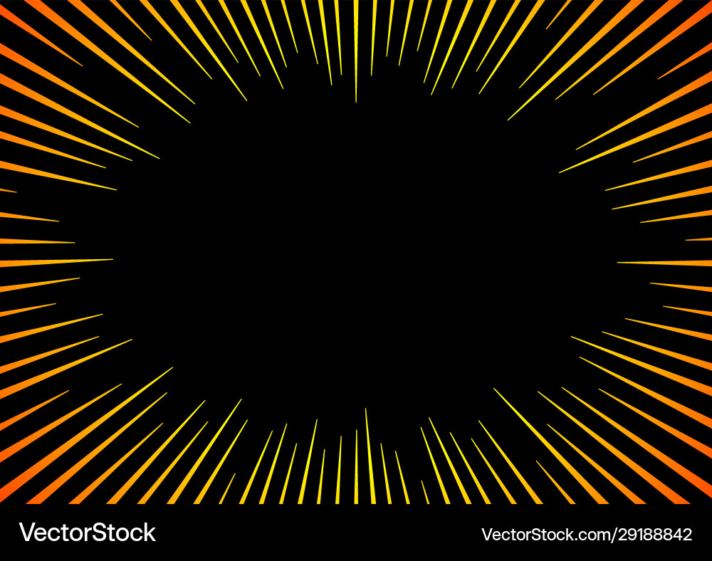 Sun rays or explosion boom hyper speed warp Vector Image