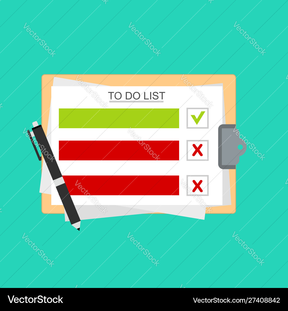 White checklist questionnaire paper square box Vector Image