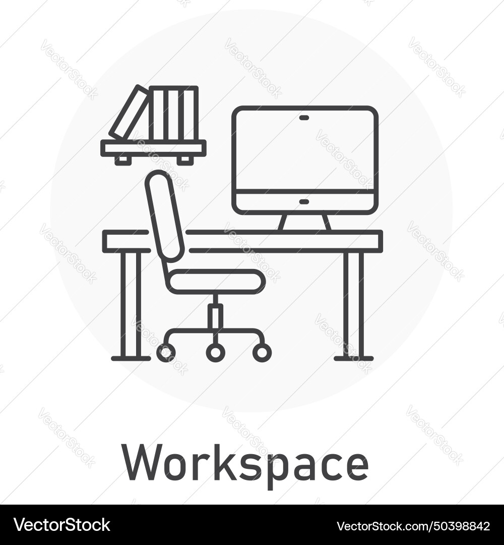 Work space icon design Royalty Free Vector Image