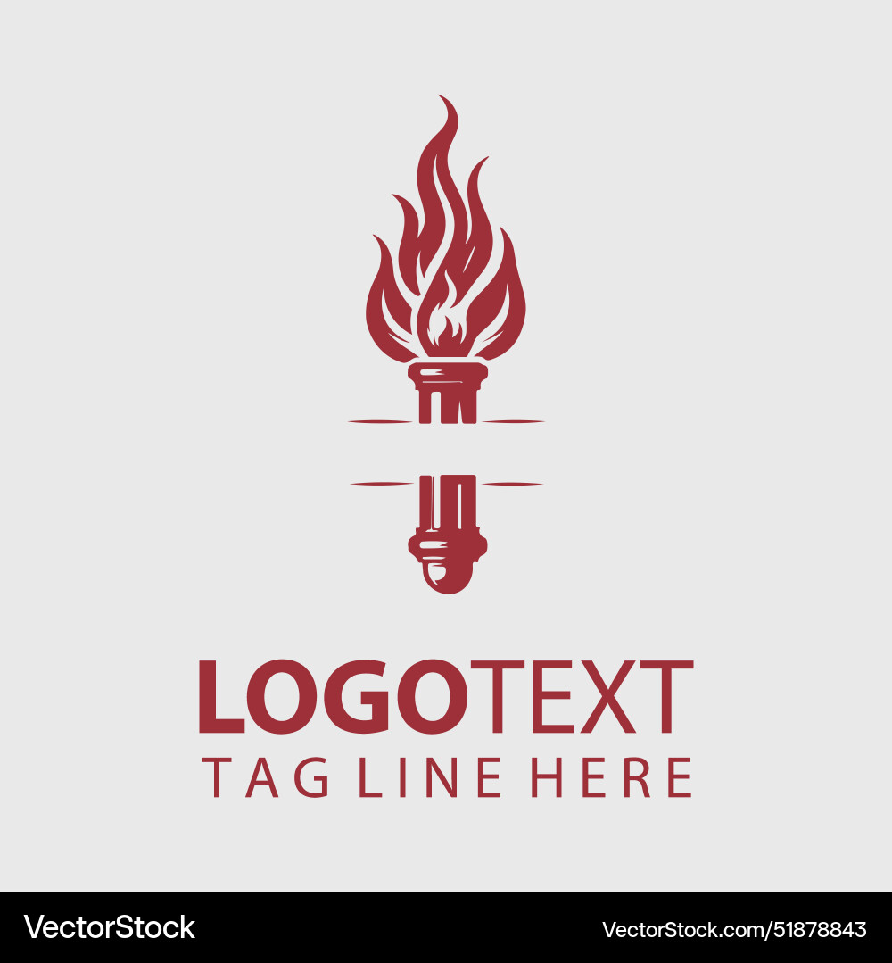 Flame piller logo Royalty Free Vector Image - VectorStock