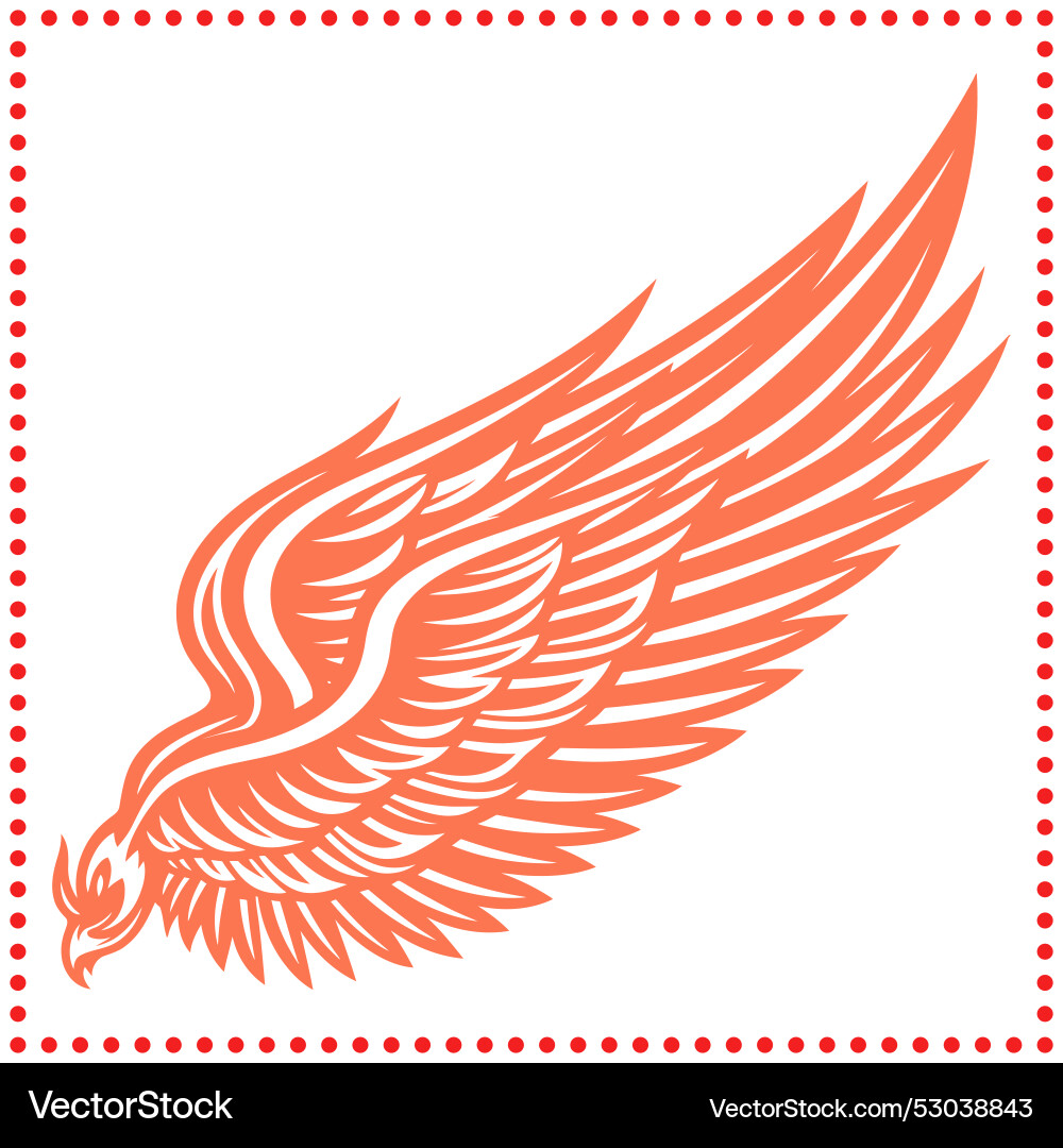 Sharp wing tattoo tribal and artistic design Vector Image