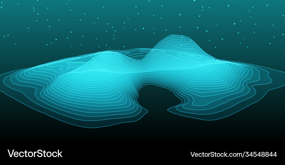 Abstract contour topography map design Royalty Free Vector