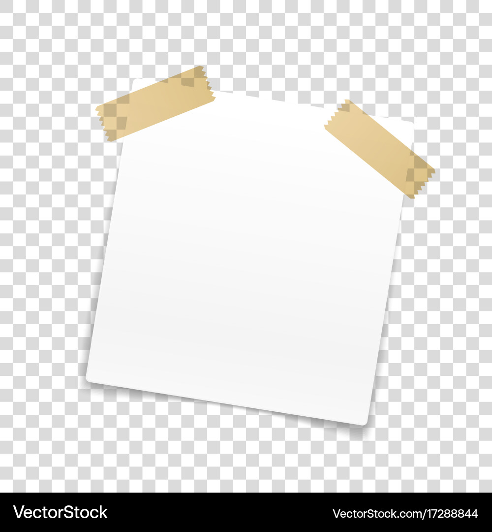 Blank paper frame isolated on transparent Vector Image