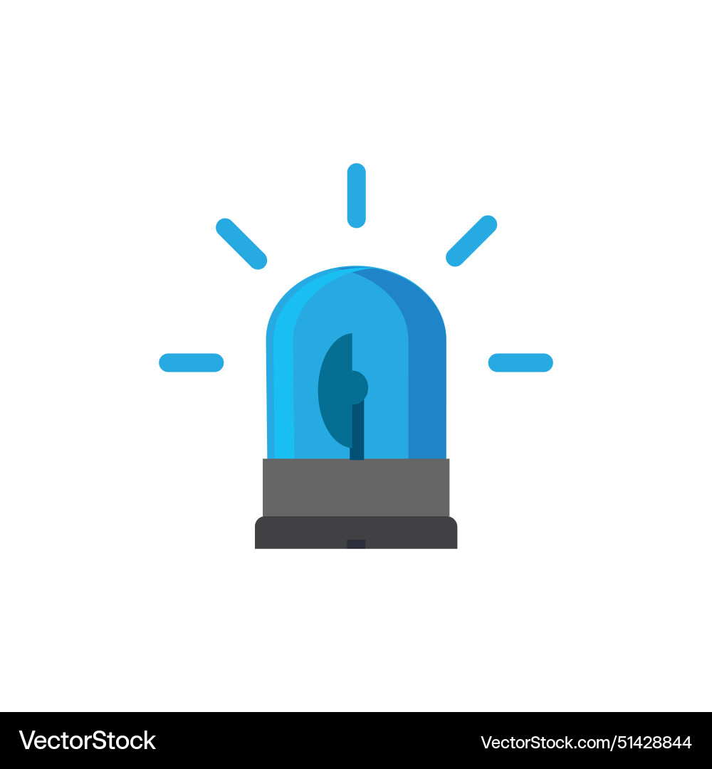 Blue emergency siren icon Royalty Free Vector Image