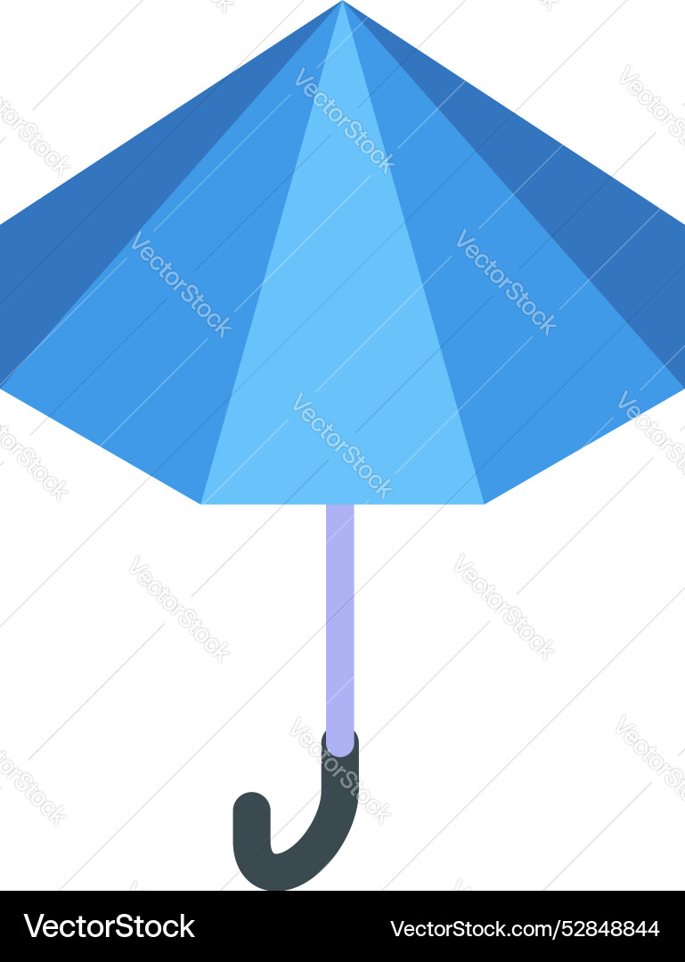 Blue umbrella protecting from rain isometric view Vector Image