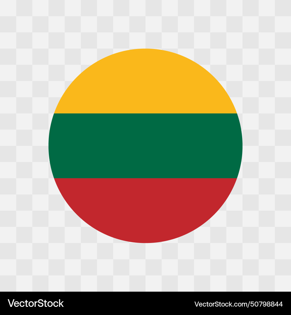 Circle flag of lithuania Royalty Free Vector Image