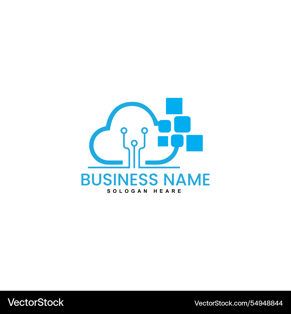Cloud logo design template Royalty Free Vector Image