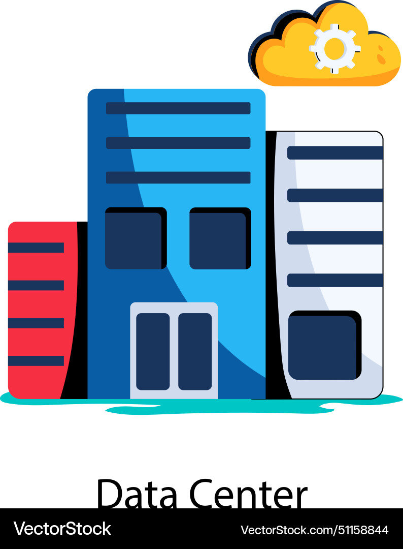 Data center Royalty Free Vector Image - VectorStock