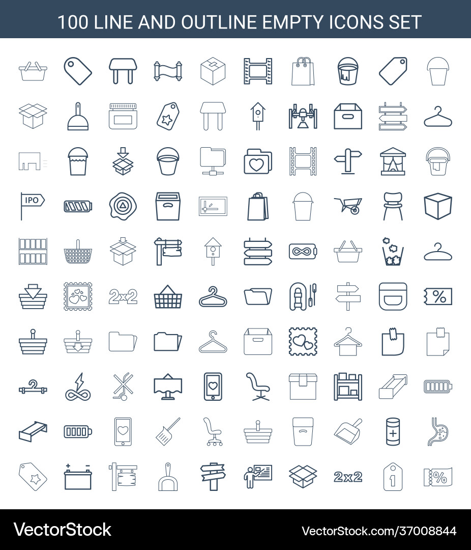 Empty icons Royalty Free Vector Image - VectorStock