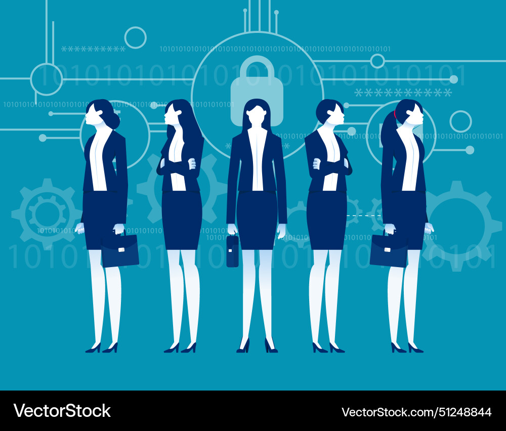 Global data security team business information Vector Image