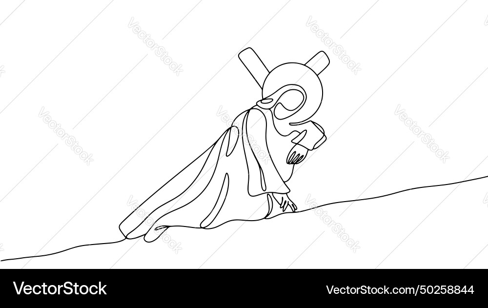 Jesus cross burden religion Royalty Free Vector Image