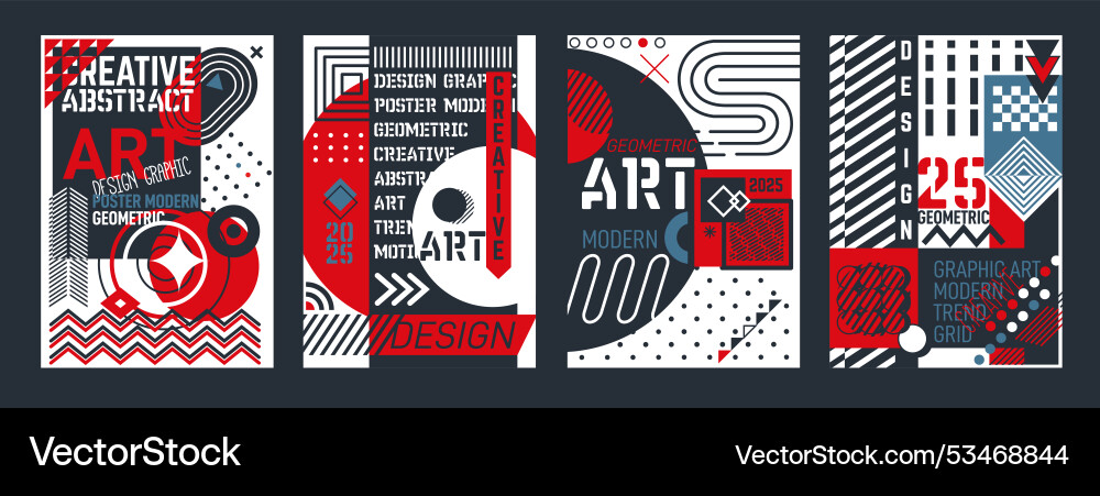Modern poster design graphic elements frame Vector Image