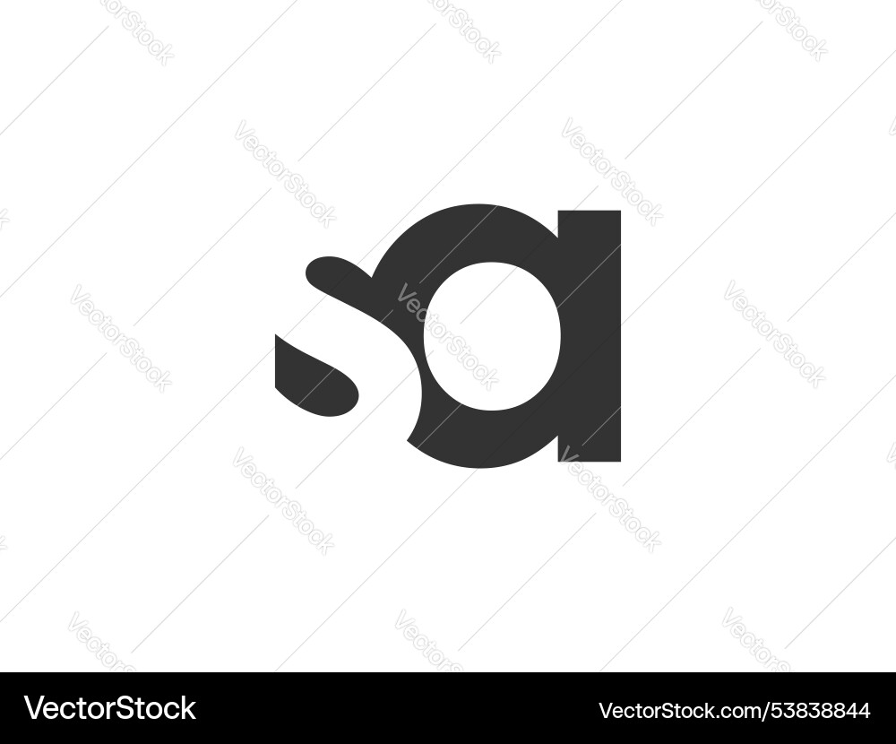 Sa creative geometric initial based modern Vector Image