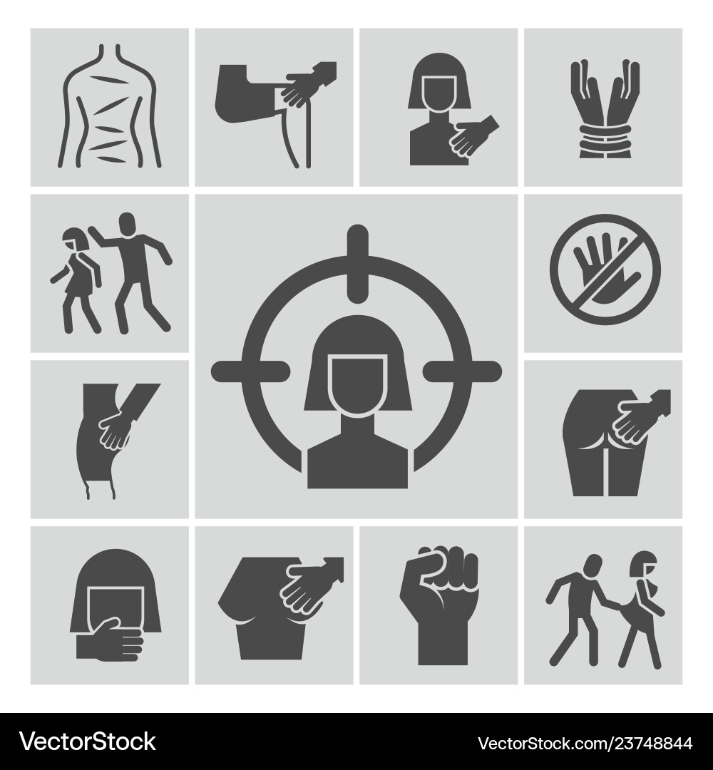 Stop violence sexual abuse harassment Royalty Free Vector