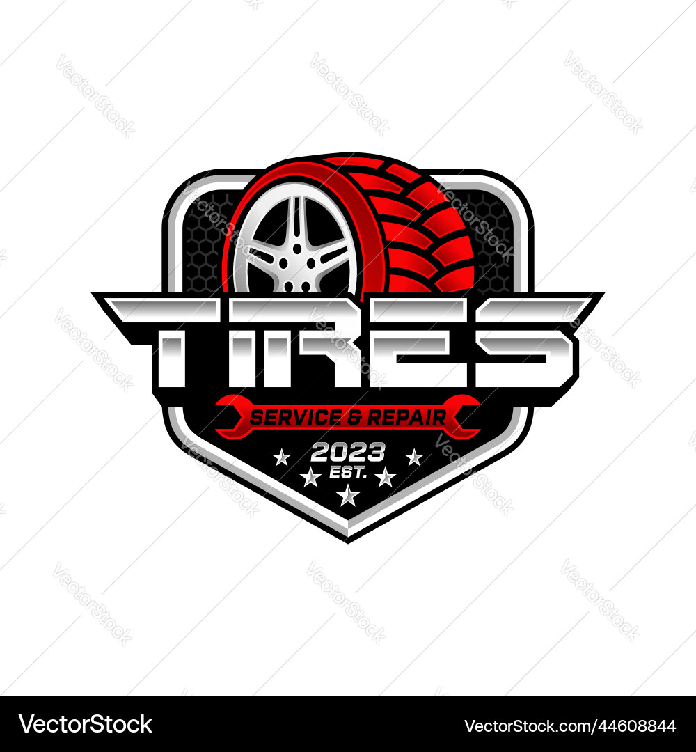 Tires logo design template silhouette wheel Vector Image