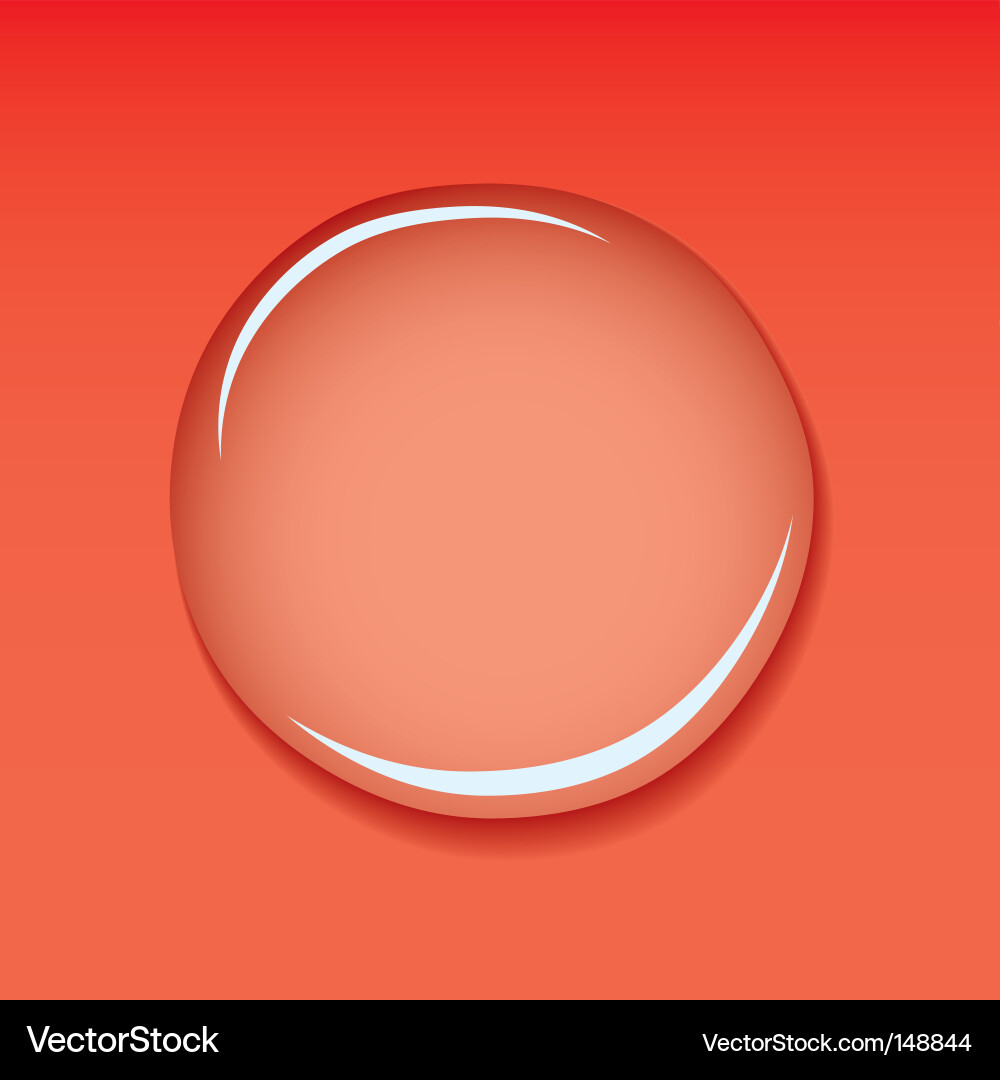 Water droplet red Royalty Free Vector Image - VectorStock