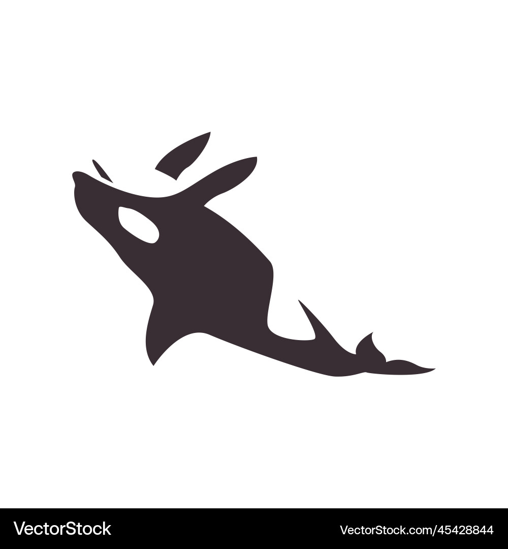 Whale Jump Logo - Marine Icon Royalty Free Vector Image