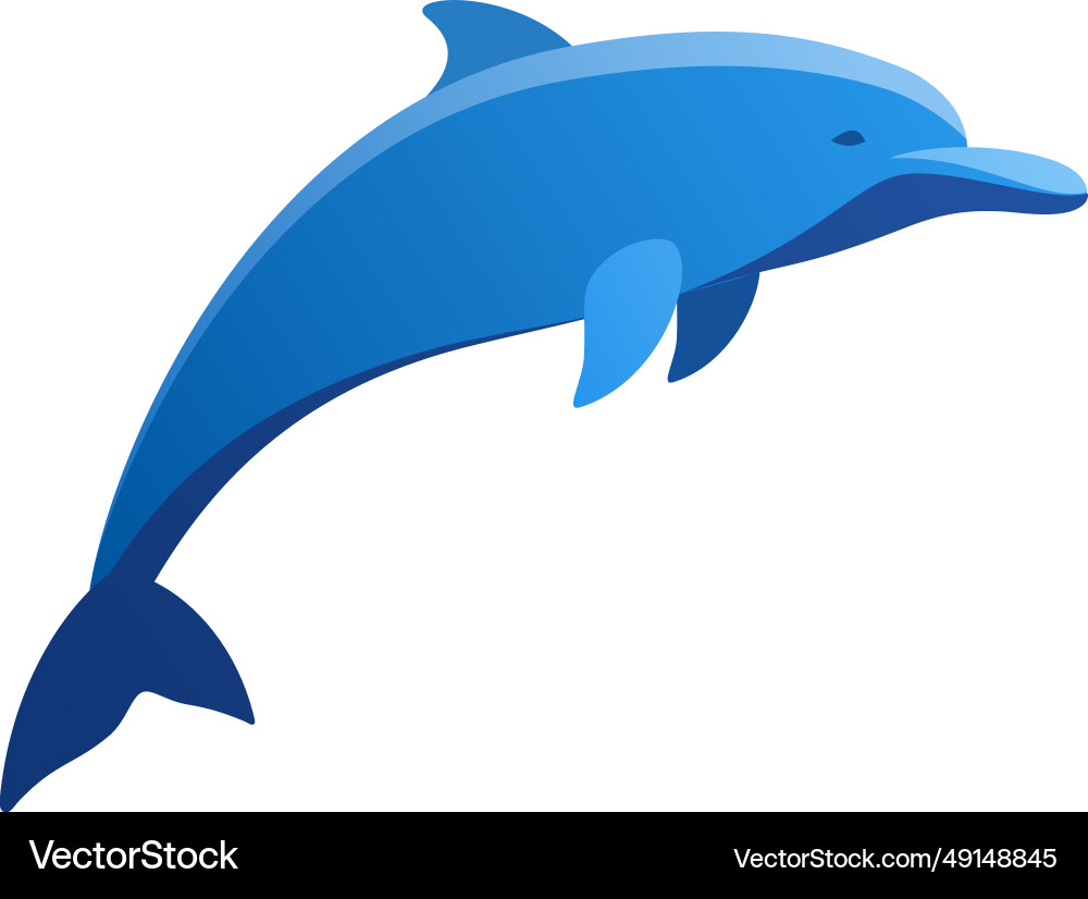 Abstract of dolphin isolated on white background Vector Image