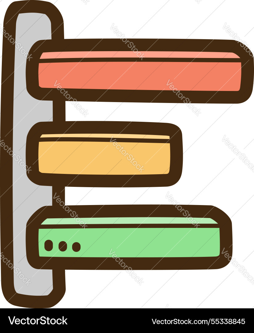 Bar chart - graph and chart doodle art and Vector Image
