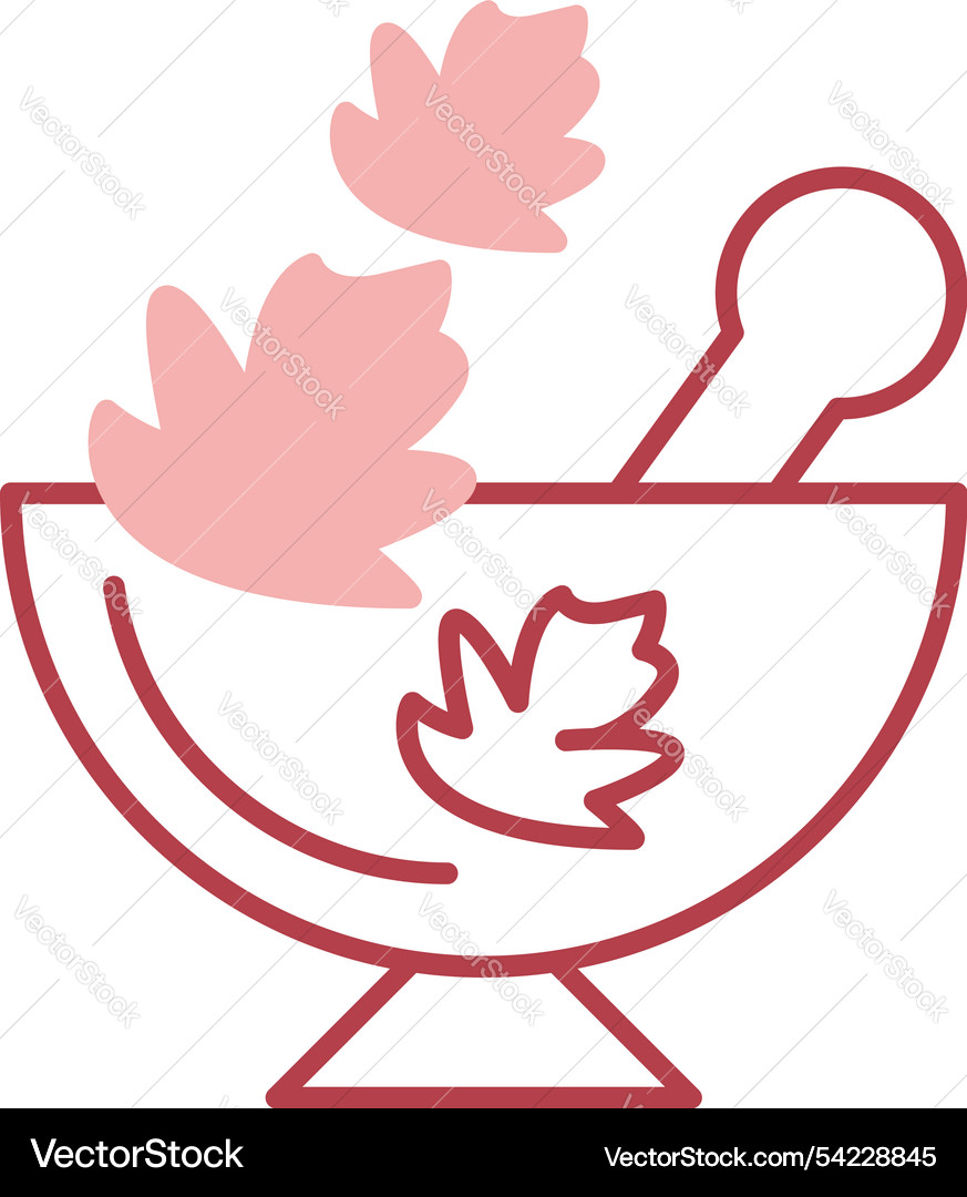 Herbal line fill icon Royalty Free Vector Image