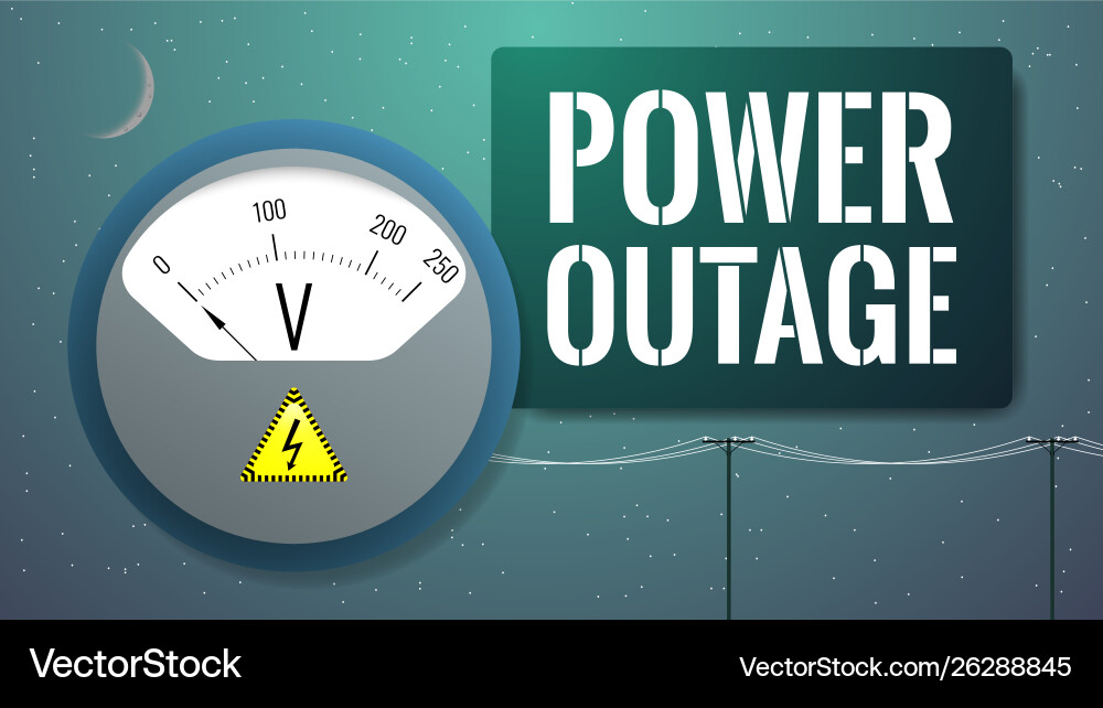 No power concept voltage outage Royalty Free Vector Image