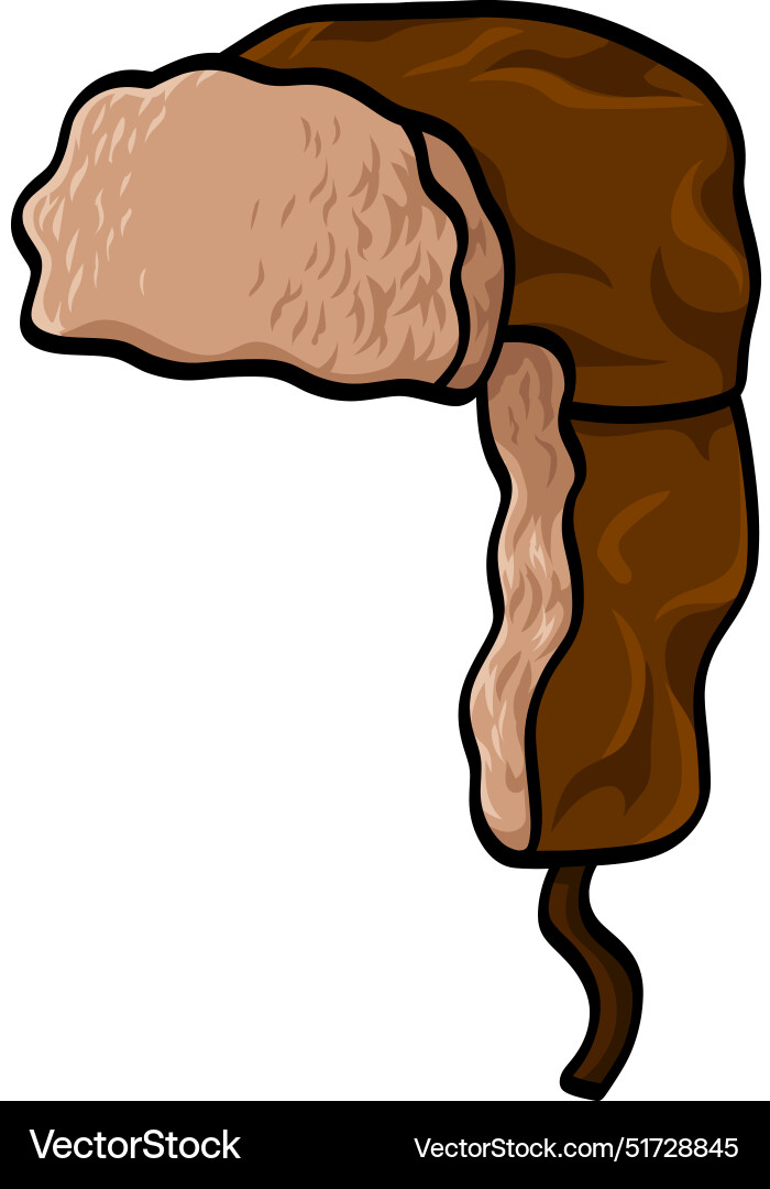 Ushanka russian hat warm fur winter cap Royalty Free Vector