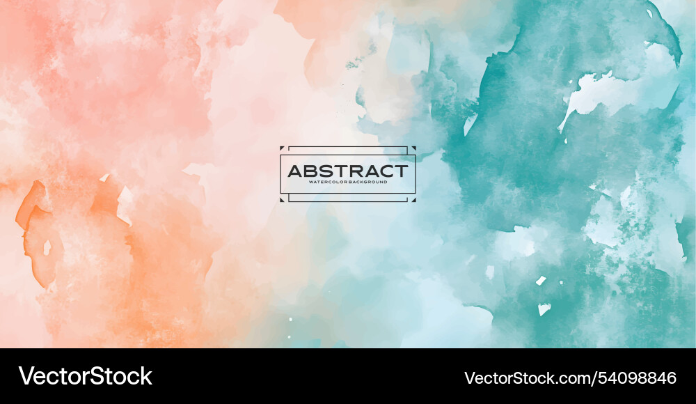 Abstract watercolor background with peach Vector Image