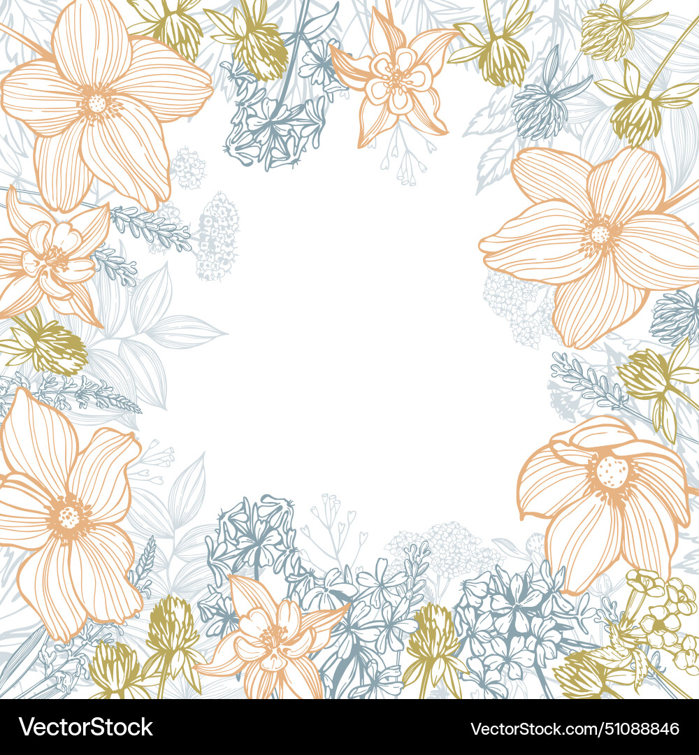 Background with flowers Royalty Free Vector Image