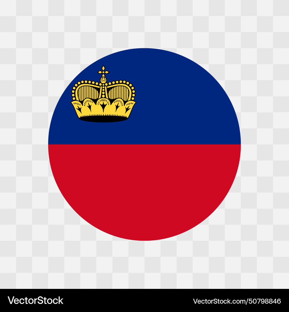 Circle flag of liechtenstein Royalty Free Vector Image