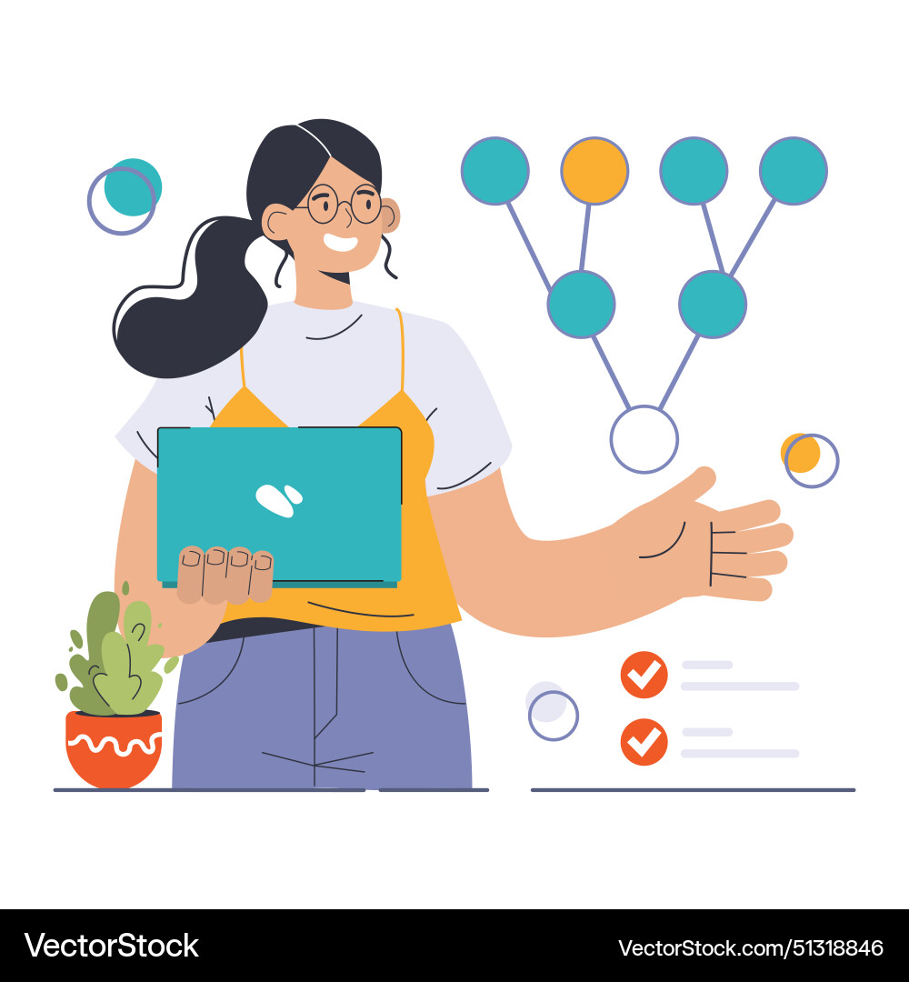 Decision-making strategic thinking brainstorming Vector Image