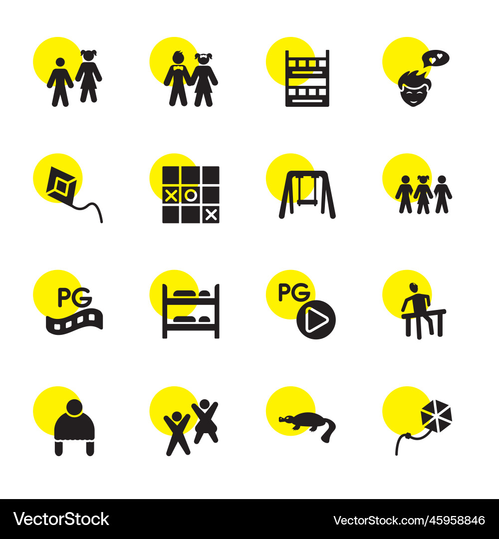 Kinder Icons Lizenzfreies Vektorbild - VectorStock