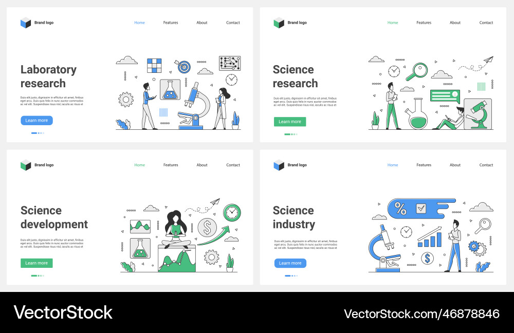 Laboratory research for development of science Vector Image