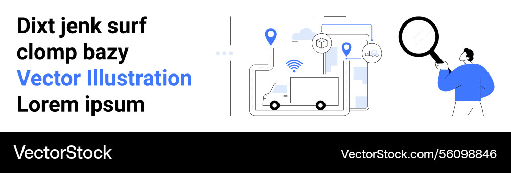 Logistics and supply chain tracking with delivery Vector Image