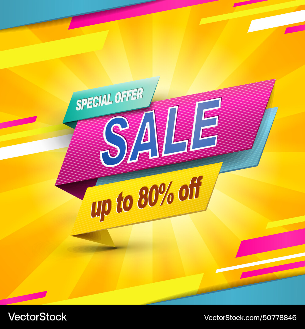 Modern bargain sale poster Royalty Free Vector Image