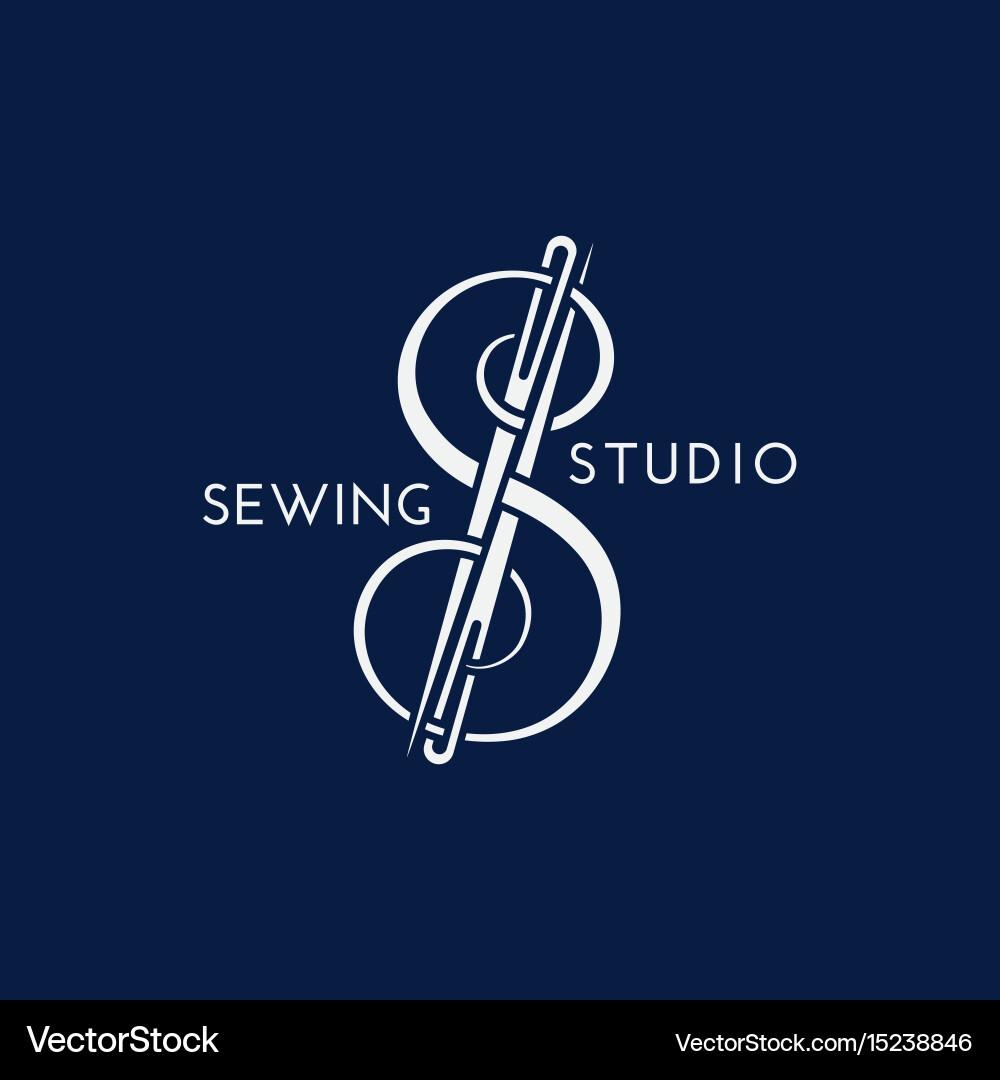 Sewing studio logo Royalty Free Vector Image - VectorStock
