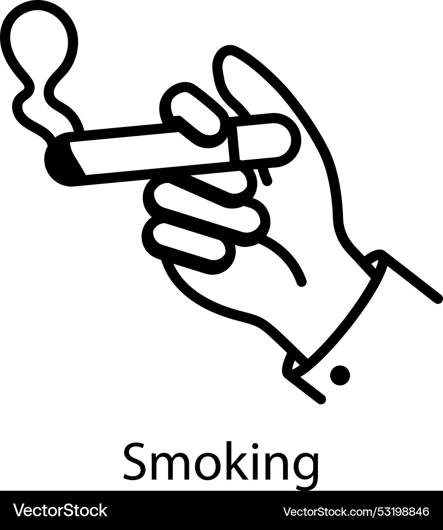 Smoking Royalty Free Vector Image - VectorStock