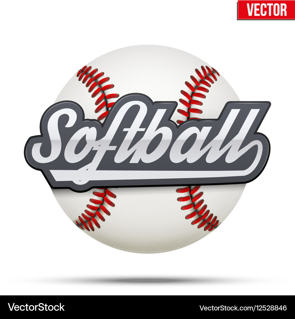 Softball circle symbol Royalty Free Vector Image