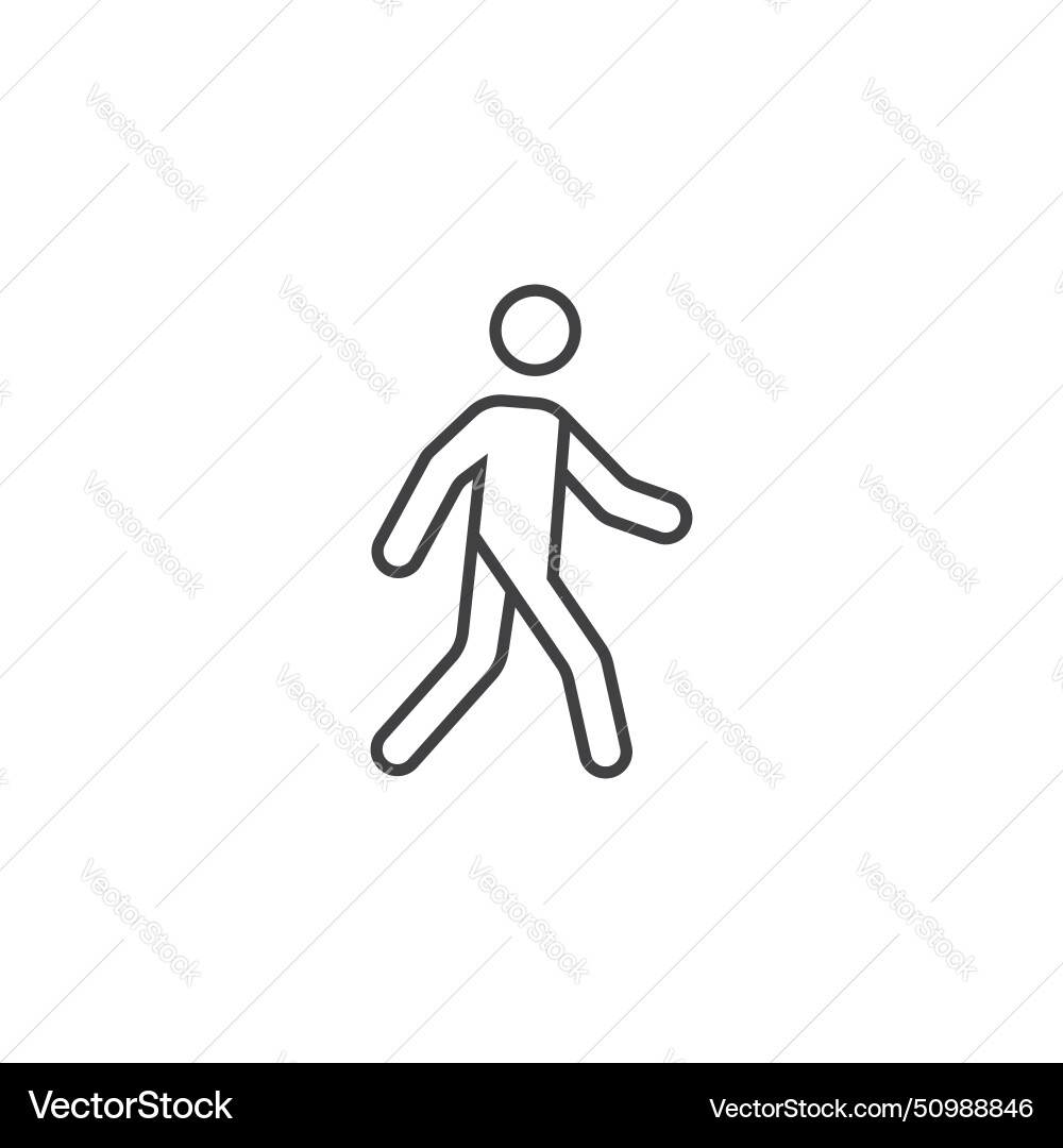 Walking man icon in flat style people on isolated Vector Image