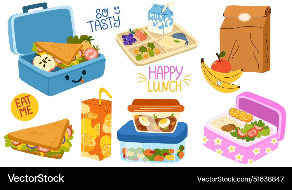 1969 lunch set Royalty Free Vector Image - VectorStock