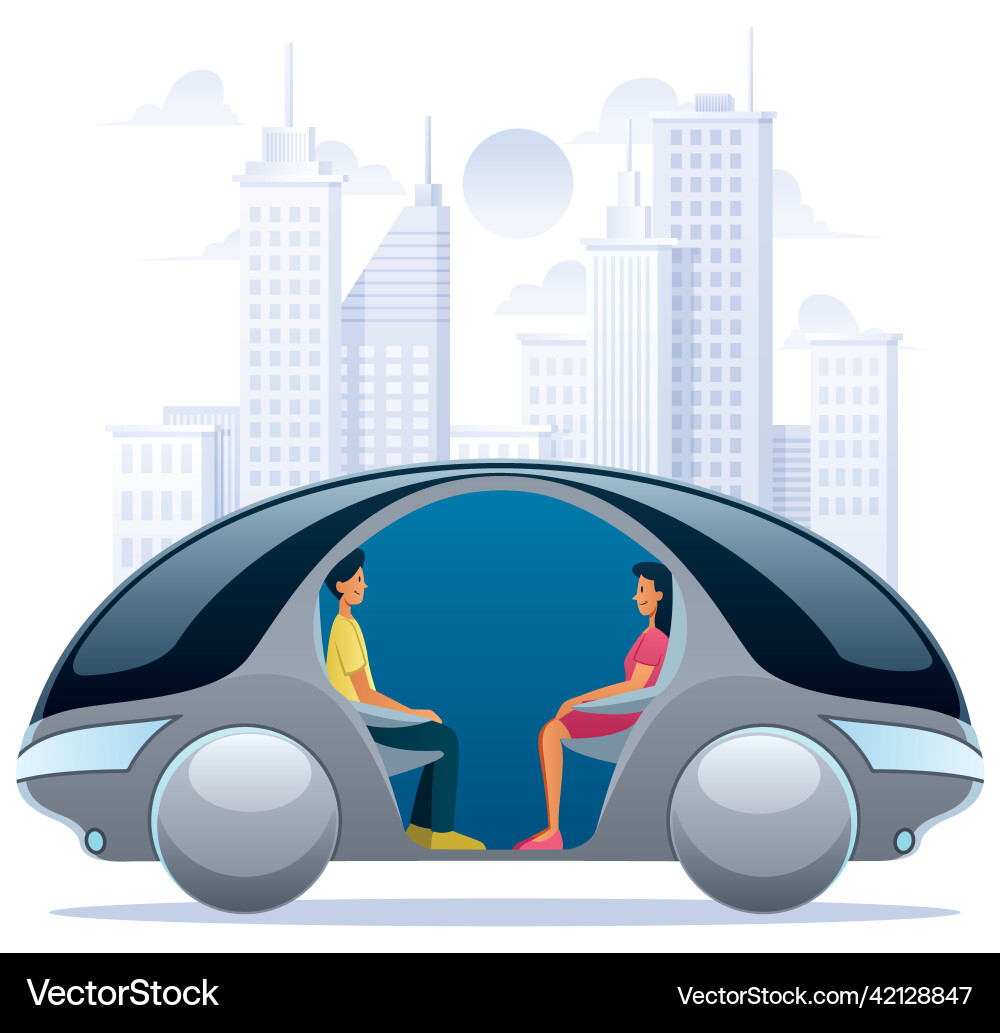 Autonomous car design Royalty Free Vector Image