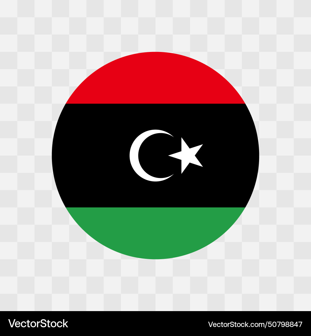 Circle flag of libya Royalty Free Vector Image